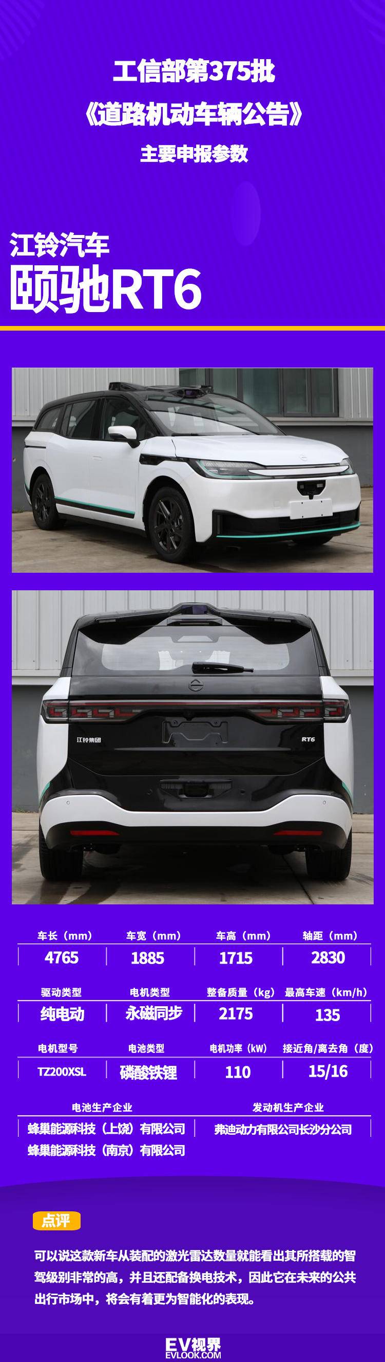 搭载激光雷达并支持换电技术，江铃颐驰RT6申报图曝光