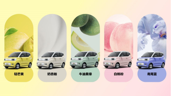 宏光MINIEV第三代马卡龙联名SMILEYWORLD打造时尚代步开心果