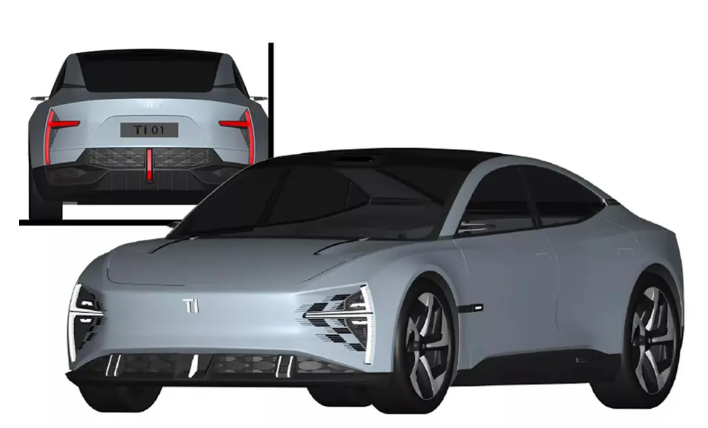 双门GT变四门轿车？iCAR Ti 01曝光，奇瑞的高端纯电四门轿跑车