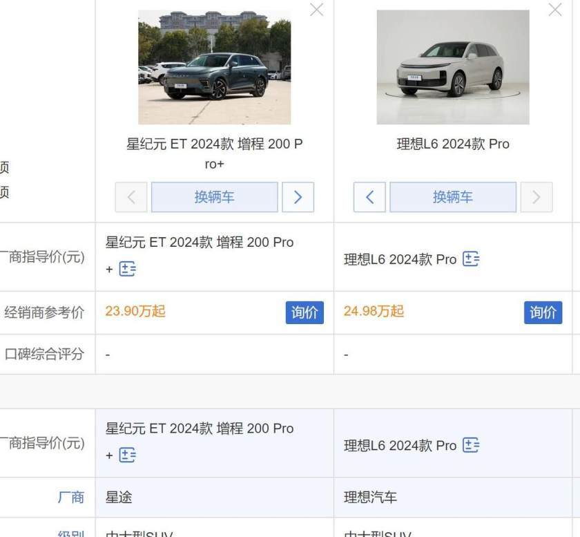 三天两款增程车上市 星途星纪元ET如何征服理想L6？|卉眼识车