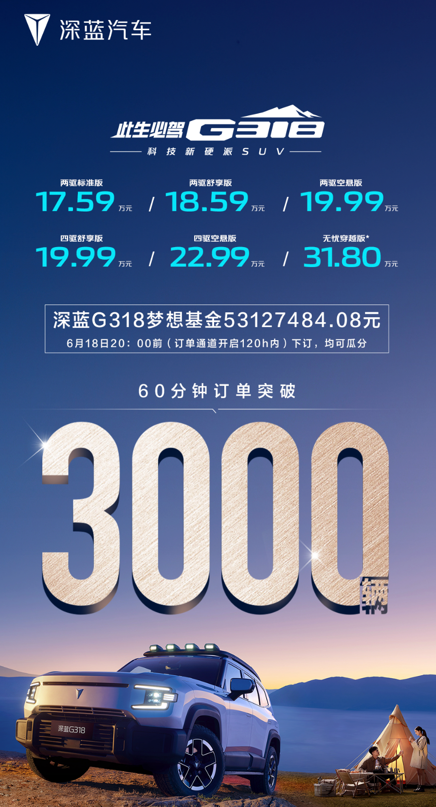 17.59万起！深蓝G318把硬派SUV的价格打下来，哪款配置最值得买？