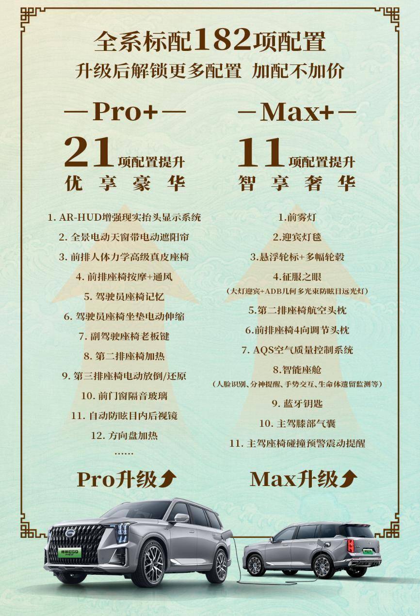 全系标配182项，传祺新能源 ES9 第二季携21项升级配置强势归来