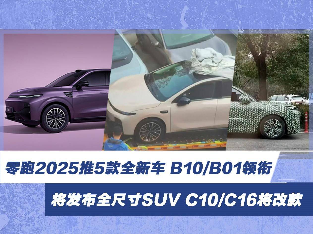 零跑2025推5款全新车 B10/B01领衔 将发布全尺寸SUV C10/C16将改款_选车网|公众的选车平台