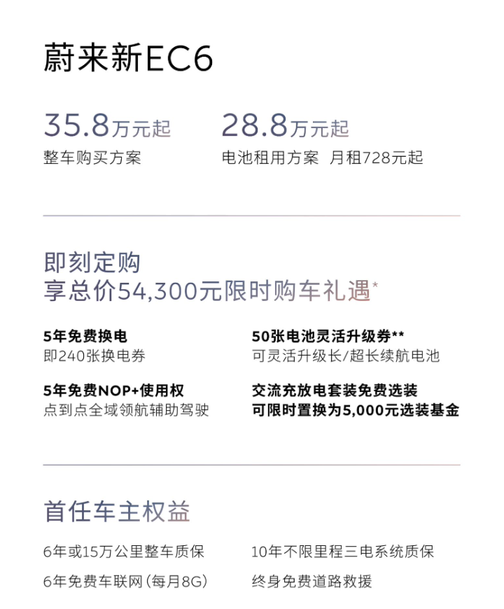 蔚来新 ES6/EC6 硬核上市！33.8 万起！_选车网|公众的选车平台